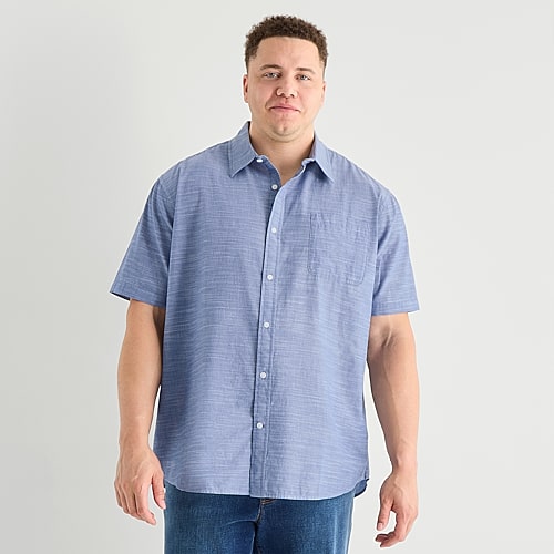 Click here for St. Johns Bay Slub Mens Short Sleeve Classic Fit B... prices