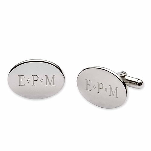 Click here for Personalized Oval Cuff Links  One Size  White prices