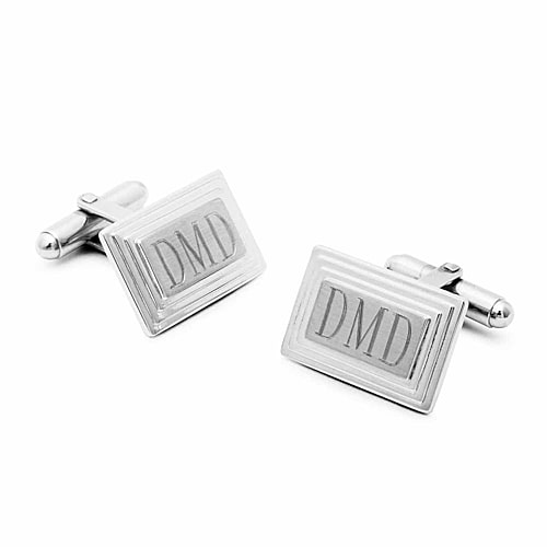 Click here for Engravable Stair Rectangular Cufflinks  One Size... prices