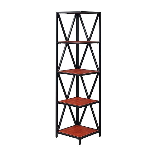 Click here for Tucson 5-Tier Corner Bookcase  One Size  Red prices