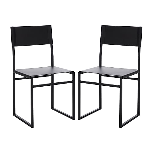 Click here for Layne Sleek Dining Chair - Set of 2  One Size  Bla... prices