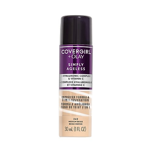 COVERGIRL + Olay Simply Ageless 3-In-1 Liquid Foundation  One Size  Beige