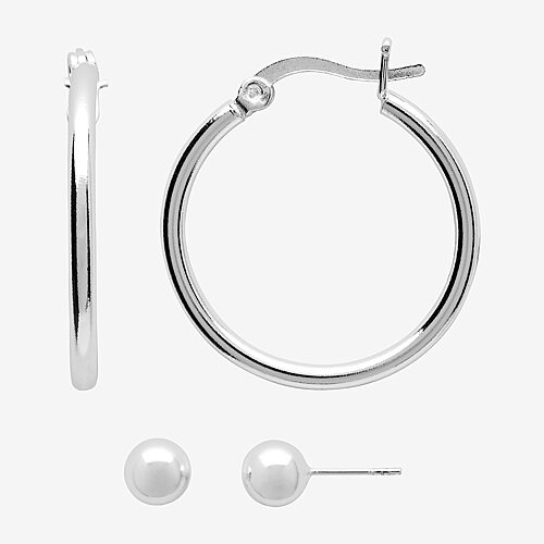 Click here for Silver Reflections 2 Pair Earring Set  One Size prices