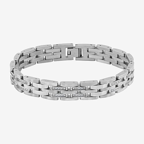 Click here for (F  Si2) Mens Stainless Steel Solid 8 1/2 Inch Lin... prices