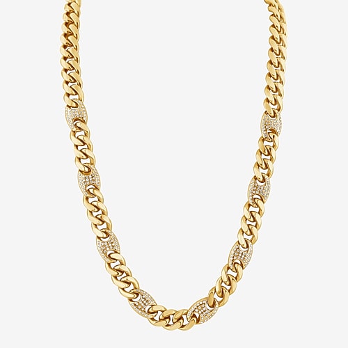Click here for (F Si2) Mens 14K Gold Over Stainless Steel 24 Inch... prices
