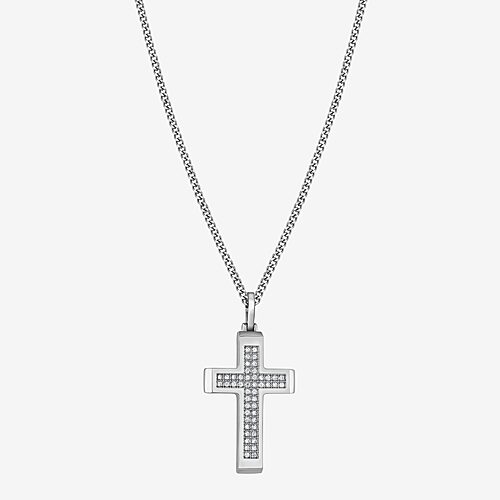 Click here for Cross (F Si2) Mens 5/8 CT. Lab Grown White Diamond... prices