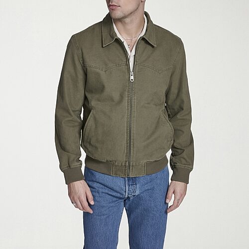 Click here for Levis Mens Cotton Western Bomber Jacket - Olive prices