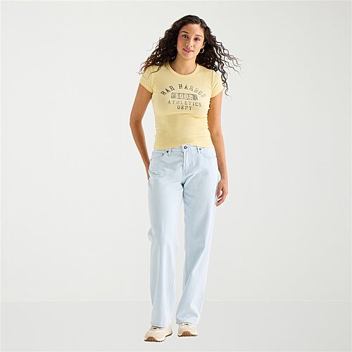 Click here for Arizona Striped Womens Juniors Short Low Rise Stra... prices