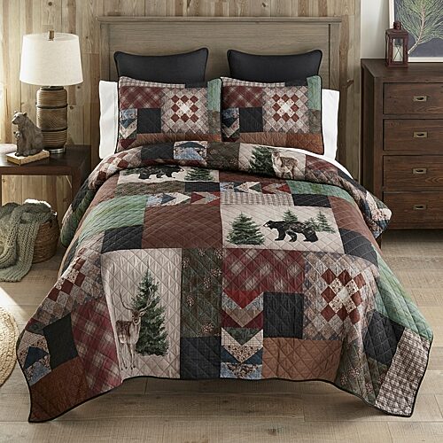 Click here for Donna Sharp Greenwood Patch 3-pc. Easy Care Quilt... prices