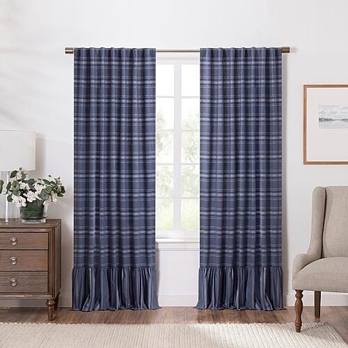 Click here for Martha Stewart Ruffle Stripe Rod Pocket Light-Filt... prices