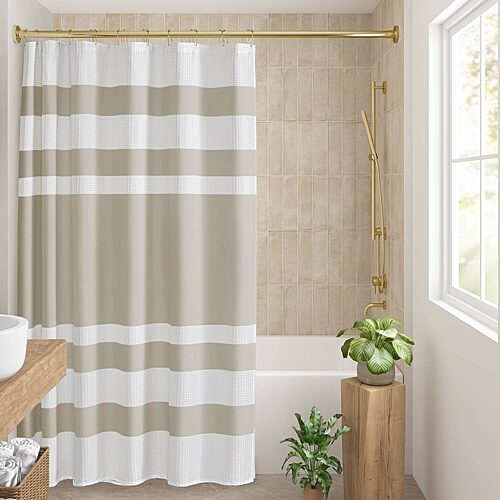 Click here for Madison Park Spa Waffle 3m Scotchgard Shower Curta... prices