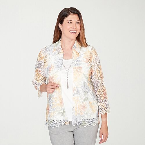 Click here for Alfred Dunner Al Fresco Womens 3/4 Sleeve Layered... prices