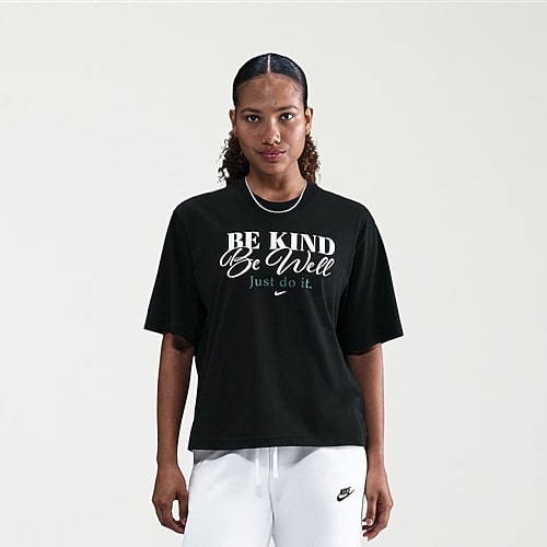Click here for Nike Womens Be Kind Boxy T-Shirt  Xx-large  Black prices