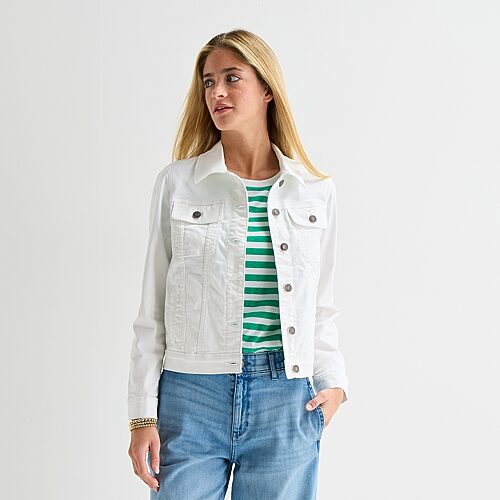 Click here for St. Johns Bay Womens Tall Denim Lightweight Jacket... prices