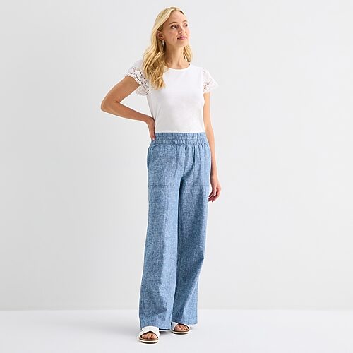Click here for St. Johns Bay Womens Tall Wide Leg Mid Rise Pull-O... prices