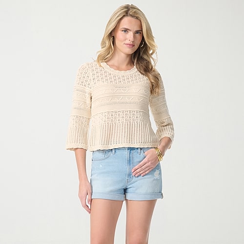 Click here for JS Jessica Simpson Womens Crew Neck 3/4 Sleeve Pul... prices