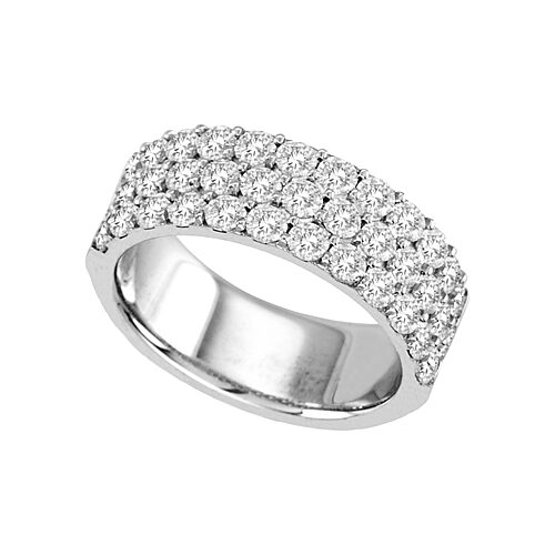 Click here for 2 CT.T.W. Natural Diamond Three-Row Band  8  White prices
