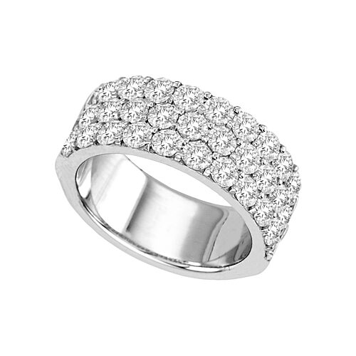 Click here for 2 1/2 CT.T.W. Natural Diamond Three-Row Band  6  W... prices