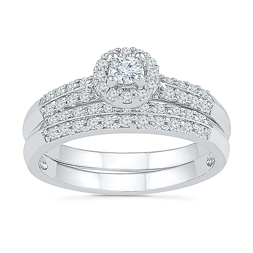Click here for Womens 1/2 CT.T.W. Natural Diamond 10K White Gold... prices