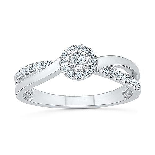 Click here for Womens 1/5 CT. Natural White Diamond Sterling Silv... prices