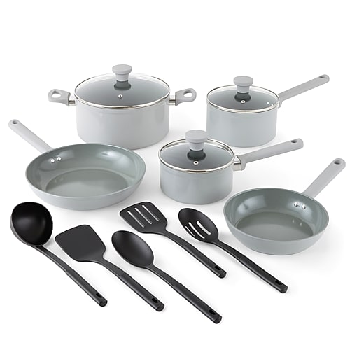 Click here for Cooks Ceramic 13-pc. Cookware Set  One Size  Black prices
