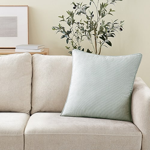 Click here for Brooklyn Loom Pinstripe Square Throw Pillow  One S... prices