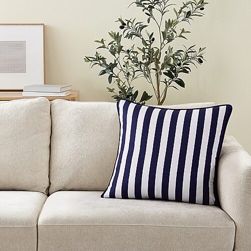 Click here for Brooklyn Loom Levi Stripe Square Throw Pillow  One... prices