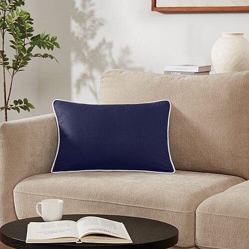 Click here for Brooklyn Loom Contrast Piped Solid Rectangular Thr... prices