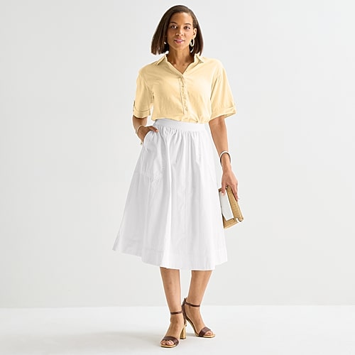 Click here for Liz Claiborne Womens A-Line Skirt  Large  White prices