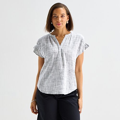 Click here for Liz Claiborne Womens Split Crew Neck Short Sleeve... prices