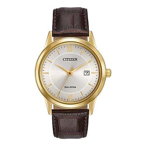 Click here for Citizen Mens 39mm Brown Calfskin Stainless Steel C... prices