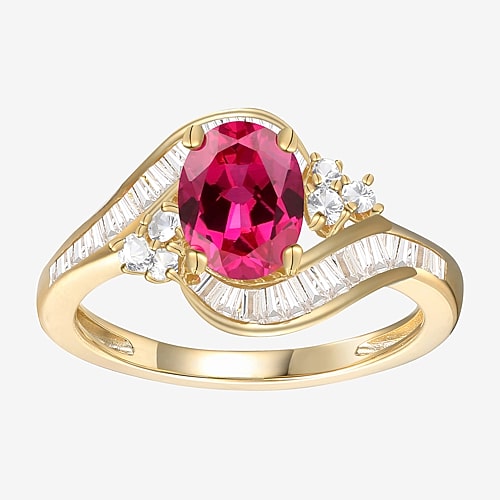 Click here for Womens Gemstone 14K Gold Over Silver Crossover Sid... prices