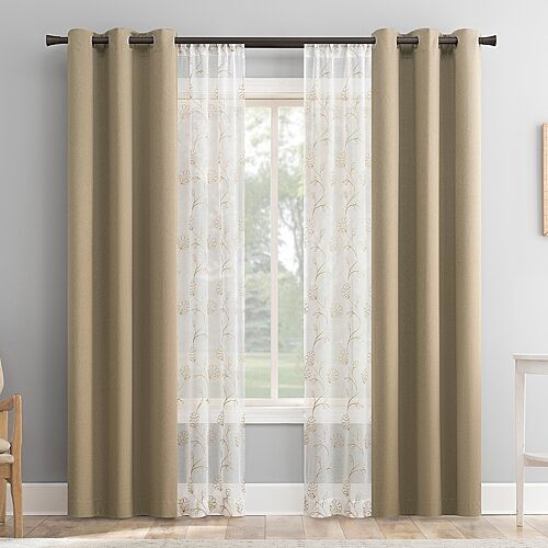 Click here for Sun Zero Arbor Embroidered Grommet Top Blackout Se... prices