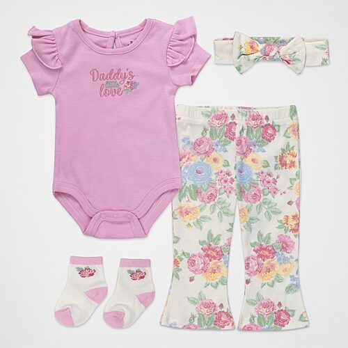 Click here for Baby Essentials Baby Girls 4-pc. Pant Set  9 Month... prices