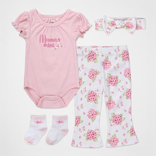Click here for Baby Essentials Baby Girls 4-pc. Pant Set  9 Month... prices