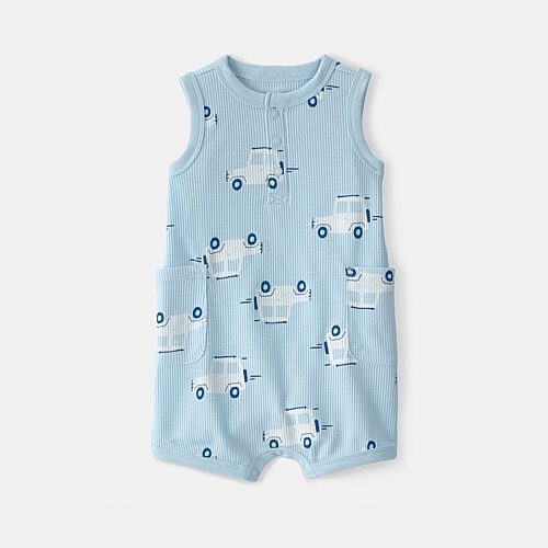 Click here for Carters Baby Boys Sleeveless Romper  6 Months  Blu... prices