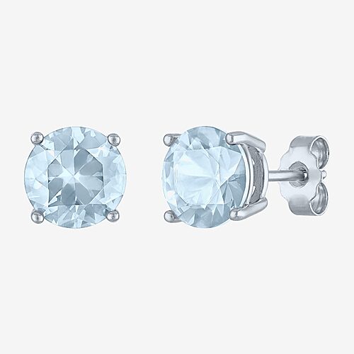 Click here for Gemstone Sterling Silver 7mm Stud Earrings  One Si... prices