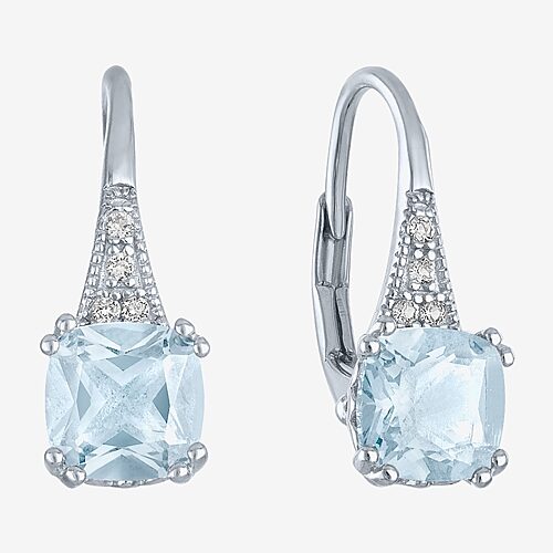 Click here for Gemstone Sterling Silver Cushion Drop Earrings  On... prices