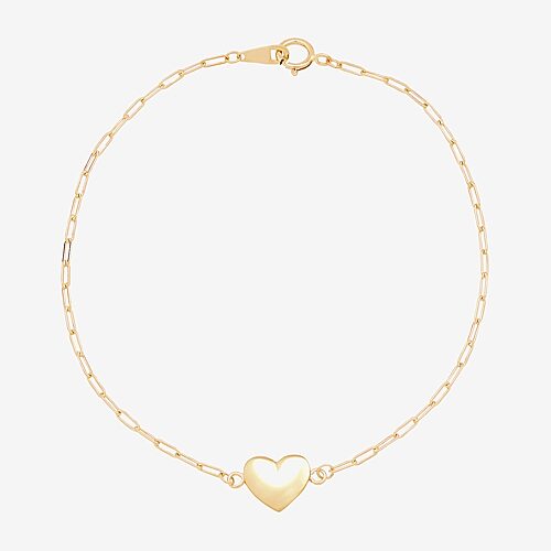 Click here for Gold Addiction Womens 10K Gold 7.25 Inch Solid Hea... prices