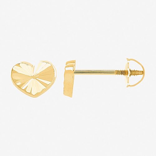 Click here for Limited Quantities! 14K Gold 6mm Heart Stud Earrin... prices