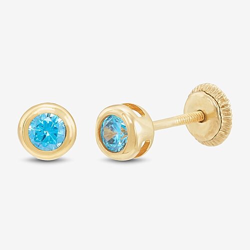 Click here for Limited Quantities! Blue Cubic Zirconia 14K Gold 4... prices