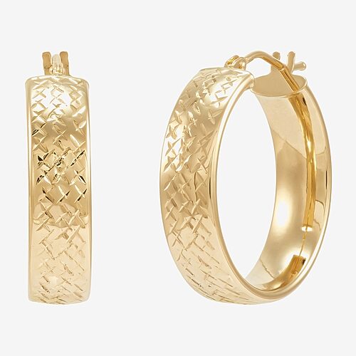 Click here for Limited Quantities! Womens 10K Gold 22mm Hoop Earr... prices