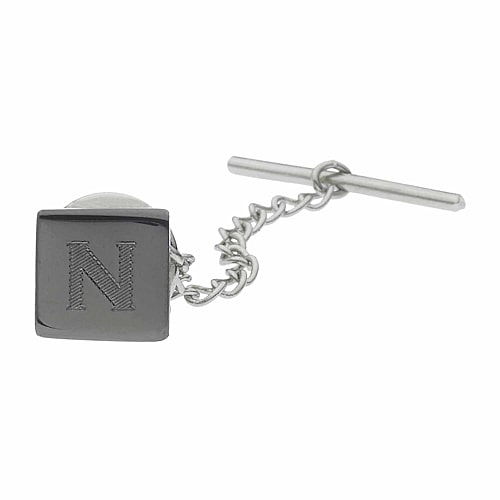 Click here for Personalized Square Tie Tack  One Size  Silver prices