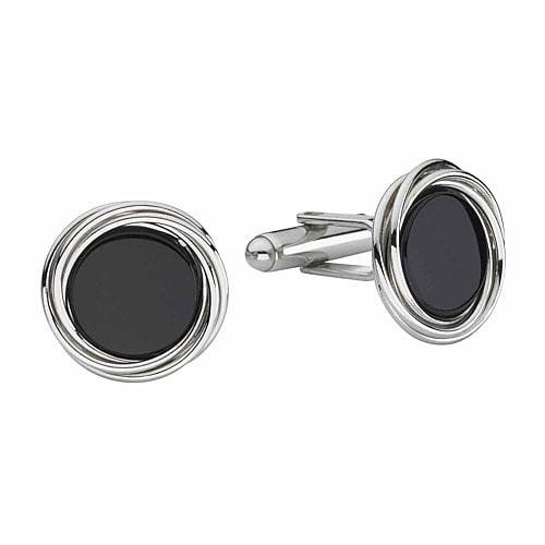 Click here for Love Knot Onyx Stone Cuff Links  One Size  Multipl... prices