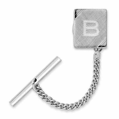 Click here for Tie Tack with Facet-Cut Corners  One Size  Gray prices