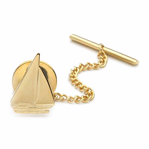 Click here for Sailboat Gold-Plated Tie Tack  One Size  Yellow prices
