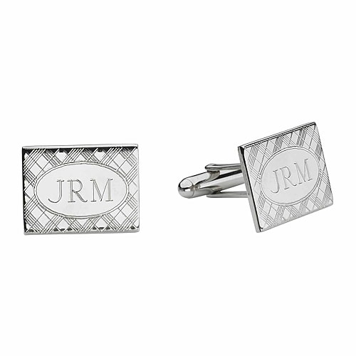 Click here for Personalized Plaid Pattern Cufflinks  One Size  Si... prices