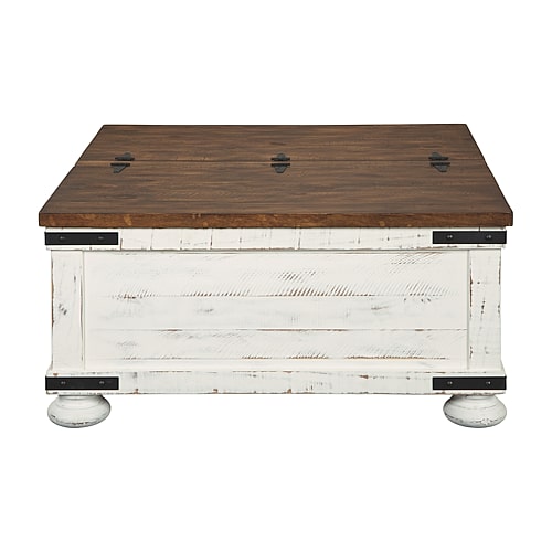 Signature Design by Ashley Wystfield Lift-Top Coffee Table  One Size  White