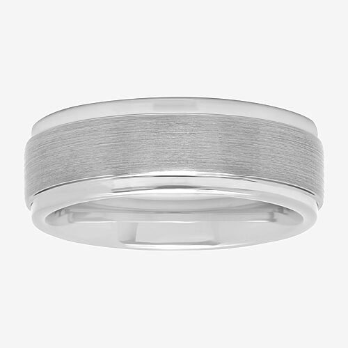 Click here for Mens 8mm Comfort-Fit Ring in Tungsten  9 1/2  Grey prices