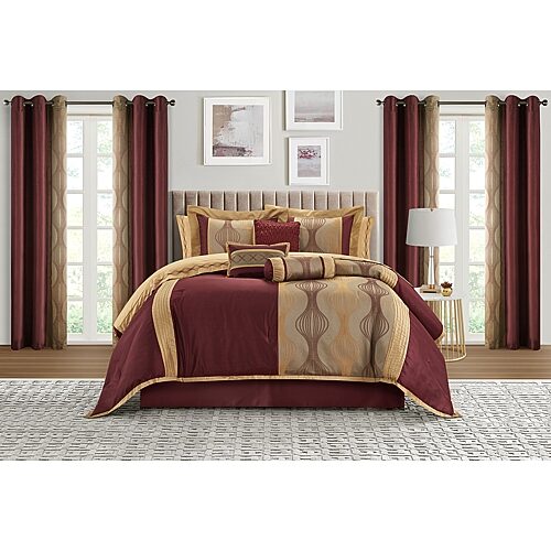 Stratford Park Neve 15-pc. Lightweight Comforter Set  One Size  Red